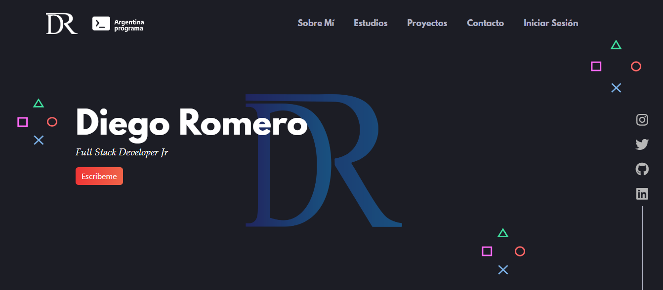 Diego Romero - Full Stack Developer Jr